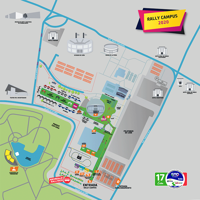 RALLY GUANAJUATO CORONA 2020 - RALLY CAMPUS - ACCESO 4 DÍAS : Explanada ...